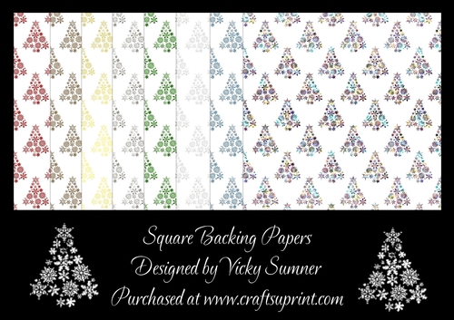 Chistmas Tree Backing Paper - CUP734156_43136 | Craftsuprint