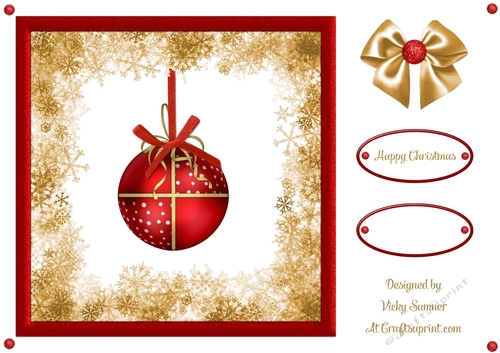 Red Dangling Bauble - CUP745855_43136 | Craftsuprint