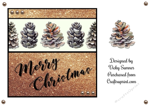 Pine Cone Christmas Card - CUP750783_43136 | Craftsuprint