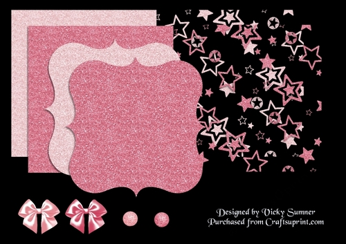 Pink Glitter Mini Kit - CUP753275_43136 | Craftsuprint