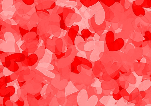 Huge Red Scattered Hearts A4 Backing Paper - CUP761075_43136 | Craftsuprint