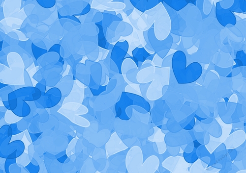 Blue Huge Scattered Hearts A4 Backing Paper - CUP761107_43136 ...