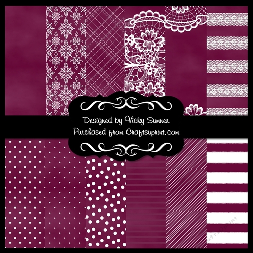Wine Patterned A4 Backing Paper Set of 12 - CUP766542_43136 | Craftsuprint