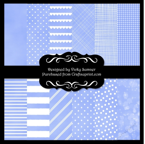 Baby Blue A4 Backing Paper Set of 12 - CUP767054_43136 | Craftsuprint