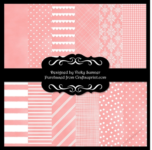 Baby Pink A4 Backing Paper Set of 12 - CUP767055_43136 | Craftsuprint