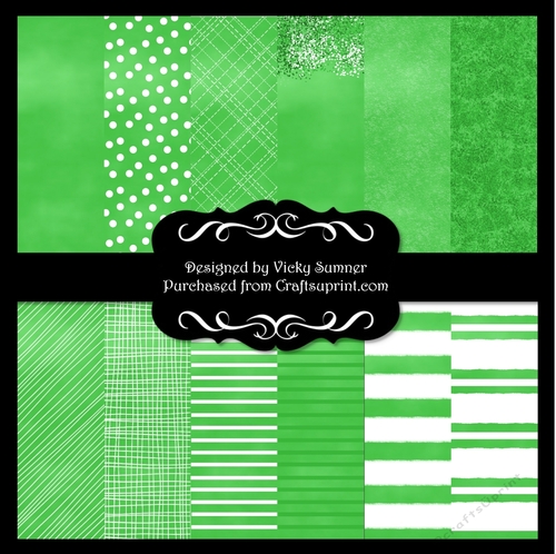 Green A4 Backing Paper Set of 12 - CUP767056_43136 | Craftsuprint