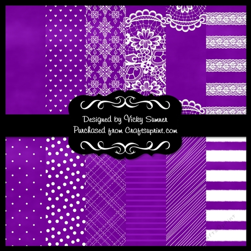 Purple A4 Backing Paper Set of 12 - CUP767307_43136 | Craftsuprint