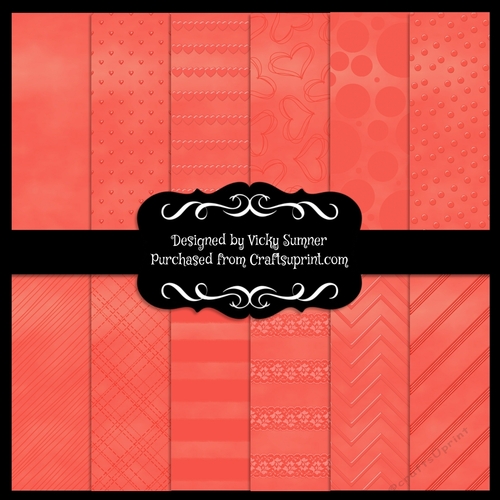 Peach A4 Backing Paper Set of 12 - CUP767659_43136 | Craftsuprint