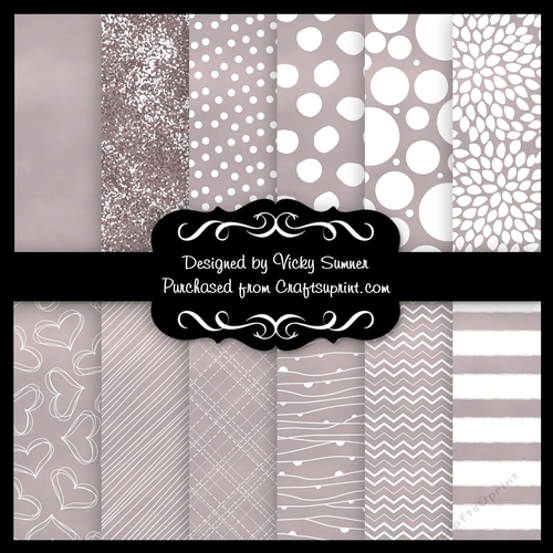 Moody Mauve A4 Backing Paper Set of 12 - CUP769498_43136 | Craftsuprint