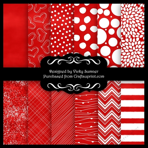 Red A4 Backing Paper Set of 12 - CUP769981_43136 | Craftsuprint