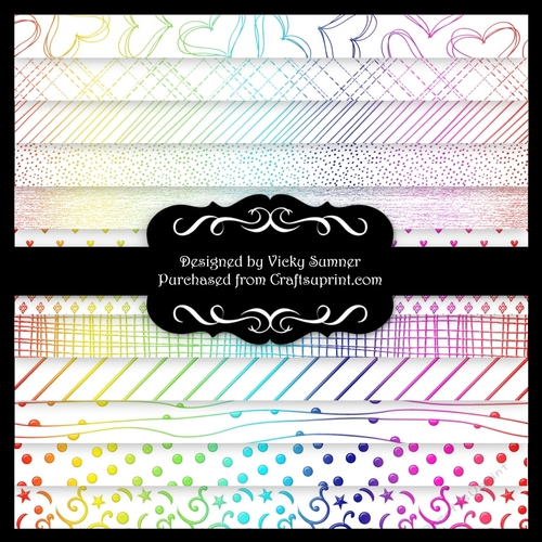 Rainbow Bright 12 A4 Backing Paper Set 1 - CUP770092_43136 | Craftsuprint