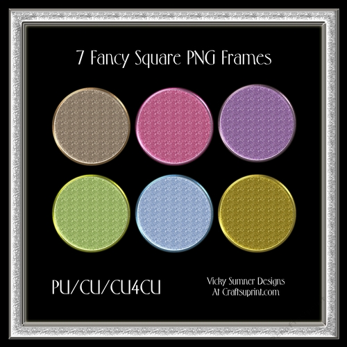 Fancy Square Frame Set of 7 - CUP773861_43136 | Craftsuprint