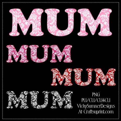 Floral MUM Set of 4 - CUP773898_43136 | Craftsuprint