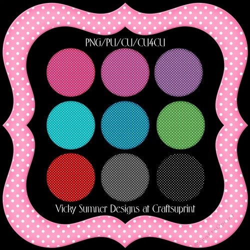 Polka Dot Chunky Fancy Frame set of 10 - CUP775121_43136 | Craftsuprint