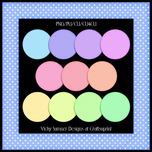 Pastel Polka Dot Chunky Square Frame set of 12 - CUP775478_43136 ...