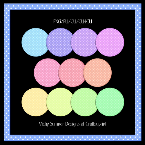 Pastel Polka Dot Slim Sqaure Frame set of 12 - CUP775482_43136 ...