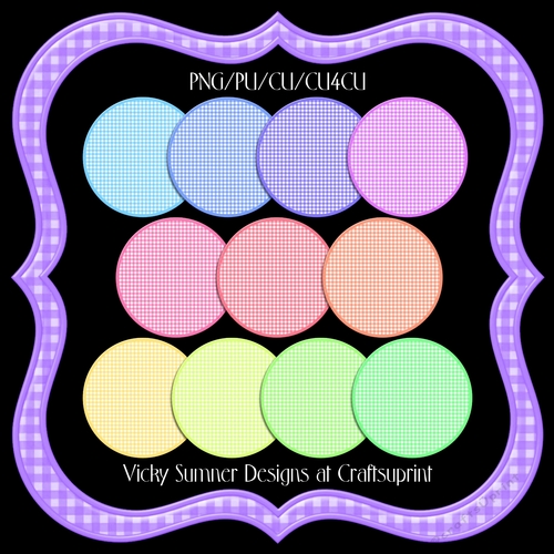 Gingham Fancy Frames set of 12 - CUP775768_43136 | Craftsuprint