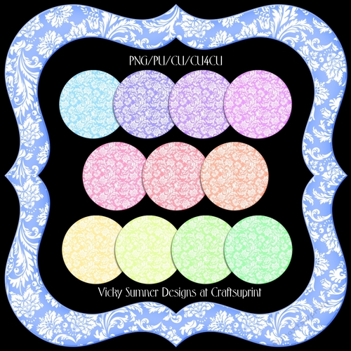 Pastel Floral Chunky Fancy Frame set of 12 - CUP775895_43136 | Craftsuprint