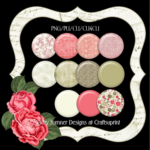 Vintage Flower Fancy Frames Set of 12 - CUP777731_43136 | Craftsuprint