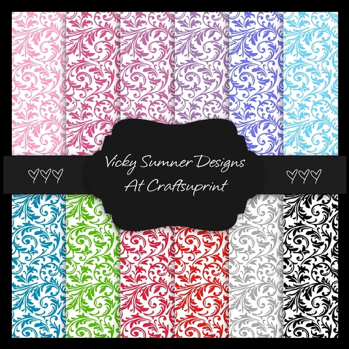 Swirls A4 Paper Set of 12 - CUP780189_43136 | Craftsuprint