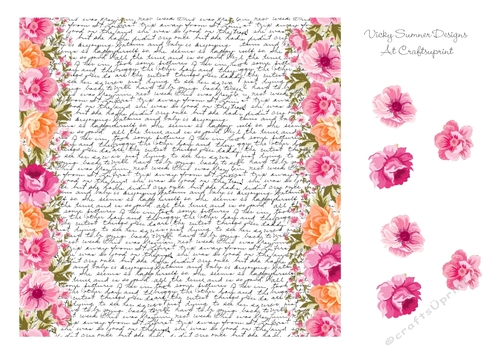 Note Paper with Flower Edges - CUP784708_43136 | Craftsuprint