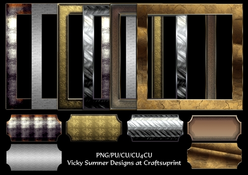 Distressed Metal Frames with Tags - CUP785565_43136 | Craftsuprint