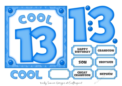 Cool Thirteen - CUP788624_43136 | Craftsuprint