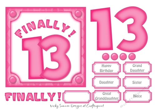 Finally! Thirteen - CUP788628_43136 | Craftsuprint