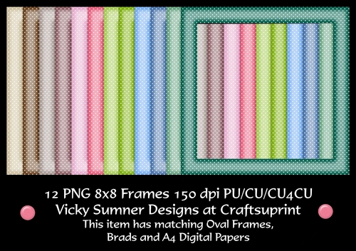 Natural Polka Dot 8 Square Frame - CUP788908_43136 | Craftsuprint