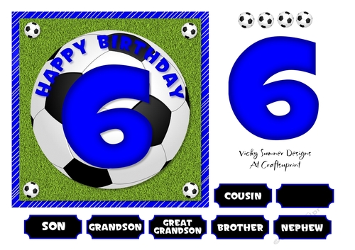 Football Blue Age 6 - CUP788963_43136 | Craftsuprint