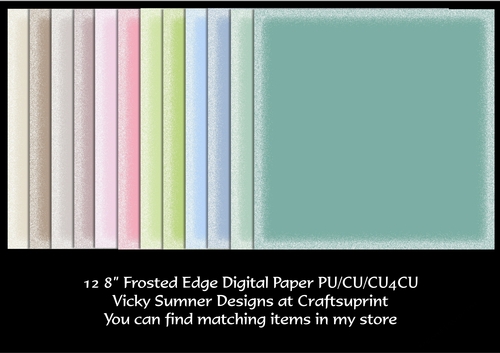 Natural Frosted Edge 8x8 Digital Paper - CUP792510_43136 | Craftsuprint