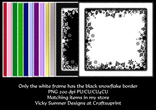 Christmas Frosted Edge Frame with Snowflake Border - CUP797646_43136 ...