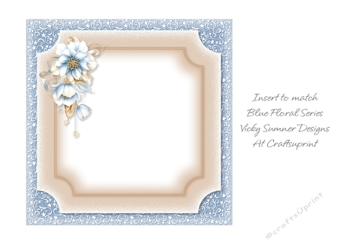 Blue Floral Insert - CUP824676_43136 | Craftsuprint