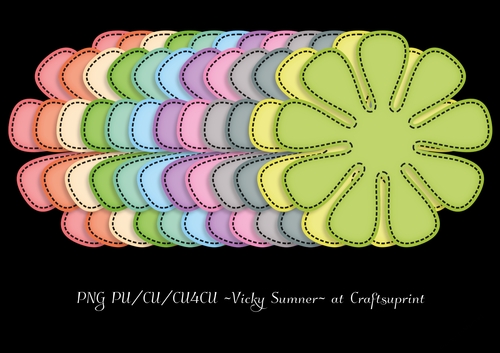 Spring Stitched Flower PNG - CUP850525_43136 | Craftsuprint