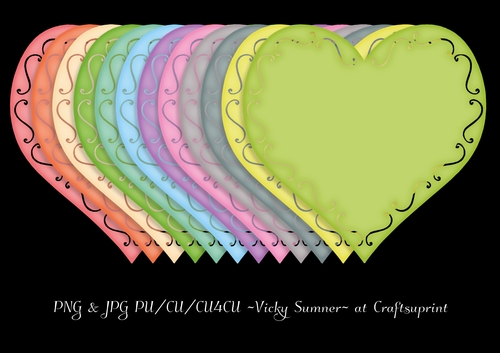 Spring Heart 12 JPG + 12 PNG - CUP852463_43136 | Craftsuprint