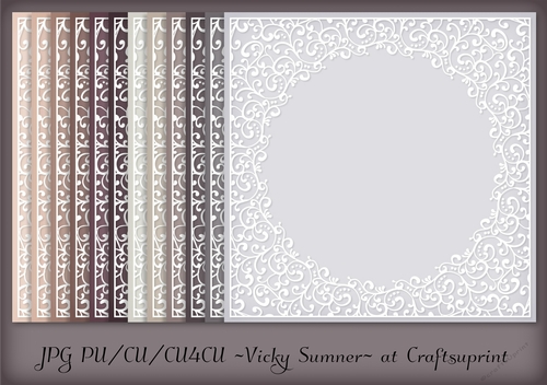 Dusky Swirl Frame Inlay Paper - CUP865766_43136 | Craftsuprint