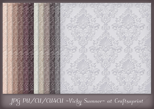 Dusky Damask Embossed Paper - CUP867487_43136 | Craftsuprint