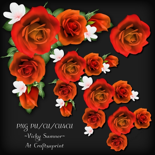 Rose Corner Cluster 8 - CUP870414_43136 | Craftsuprint