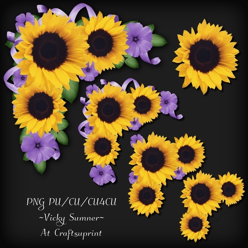 Sunflower Corner Cluster 1 - CUP870874_43136 | Craftsuprint