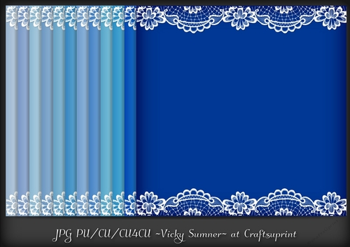 Blue Hues Lace Border Background - CUP874775_43136 | Craftsuprint