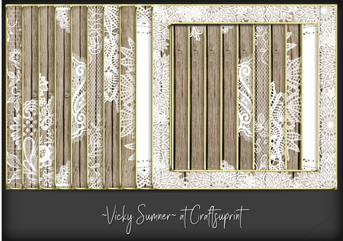 Wood and Lace Gold Edged Frame - CUP877601_43136 | Craftsuprint