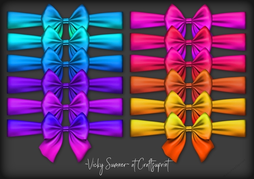 Tropical Ombre Bow Ribbon Wrap - CUP887859_43136 | Craftsuprint