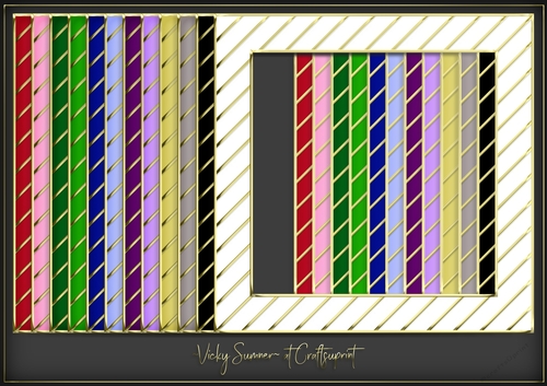 Christmas 2 Gold Stripe Gold Edged Frame - CUP888329_43136 | Craftsuprint