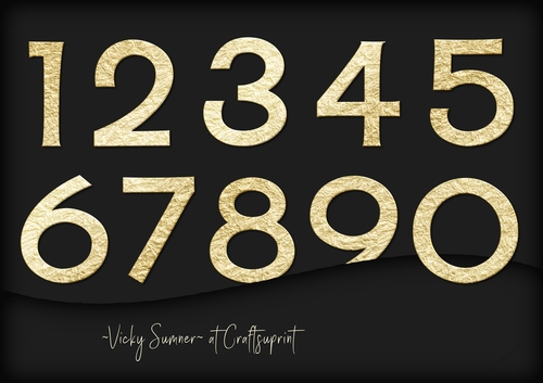 Gold Foil Numbers - CUP892108_43136 | Craftsuprint