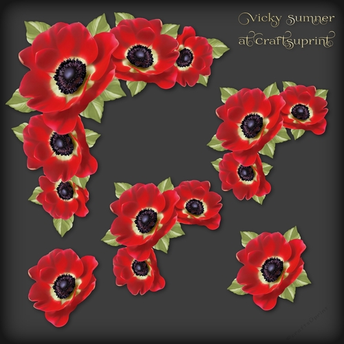 Poppy Corner Vignette - CUP907242_43136 | Craftsuprint
