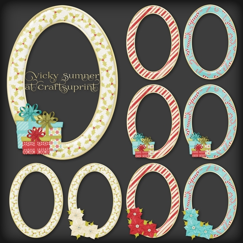 Christmas Fun Oval Frames - CUP910280_43136 | Craftsuprint