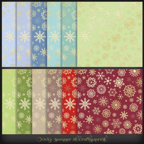 Christmas 4 Gold Snowflake Paper - CUP917631_43136 | Craftsuprint