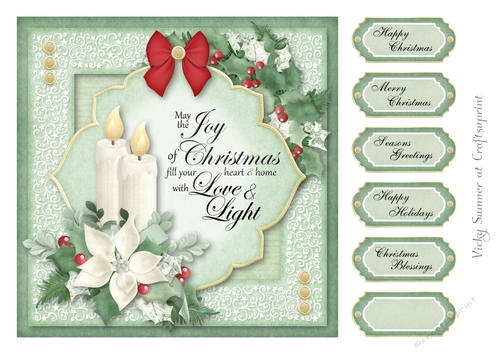 Christmas Candle Wishes 4 - CUP917894_43136 | Craftsuprint