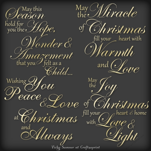 Christmas Sentiment Gold - CUP917952_43136 | Craftsuprint