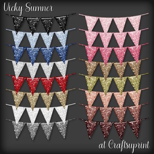 Glitter Bunting - CUP972042_43136 | Craftsuprint